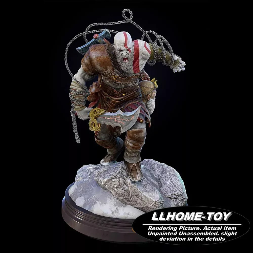 GOW Kratos 29cm Tall Resin Model Unpainted 3d Print GK Statue Figure ...
