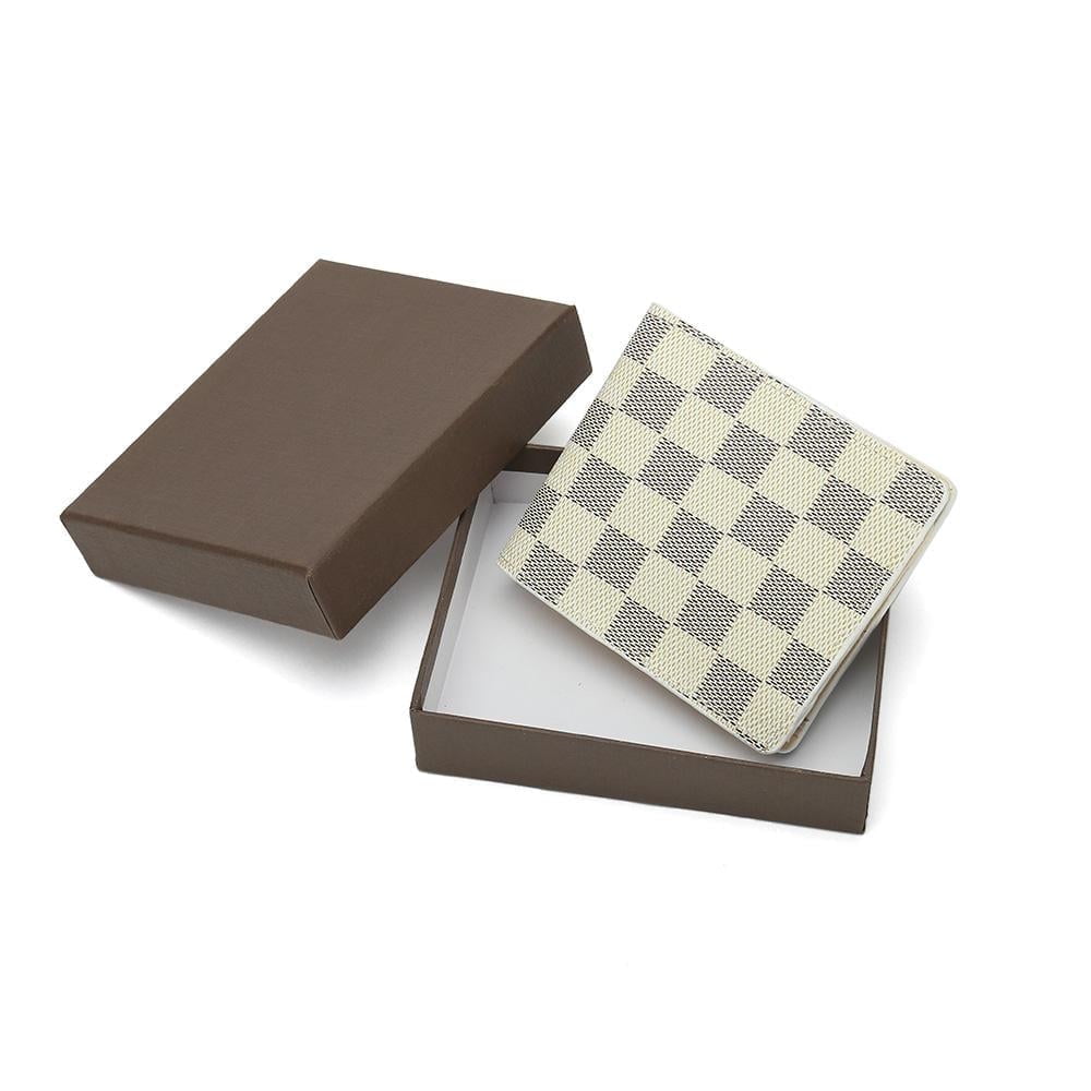 GOWELL Checkered Bags Wallet for Mens, PU Leather Wallet for Men, Slim ...