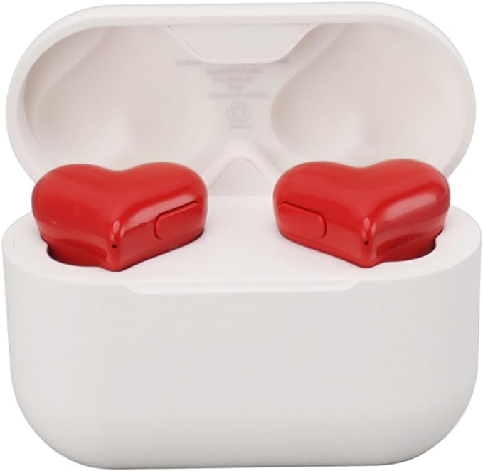 GOWENIC Heart Shaped Heart Earbuds Earphones, Cute Girls Wireless ...