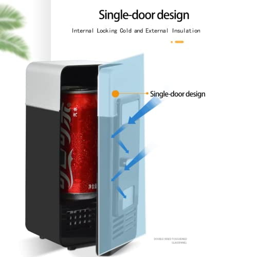 GOWENIC Mini Fridge for Bedroom, Portable Low Noise USB Fridge Cooler ...