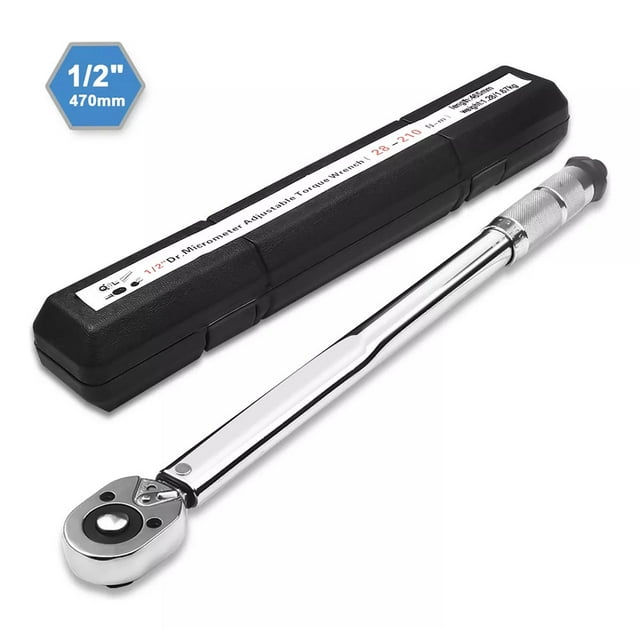 GOXAWEE 1/2-Inch Drive Click Torque Wrench, 24-Tooth Precision Dual ...