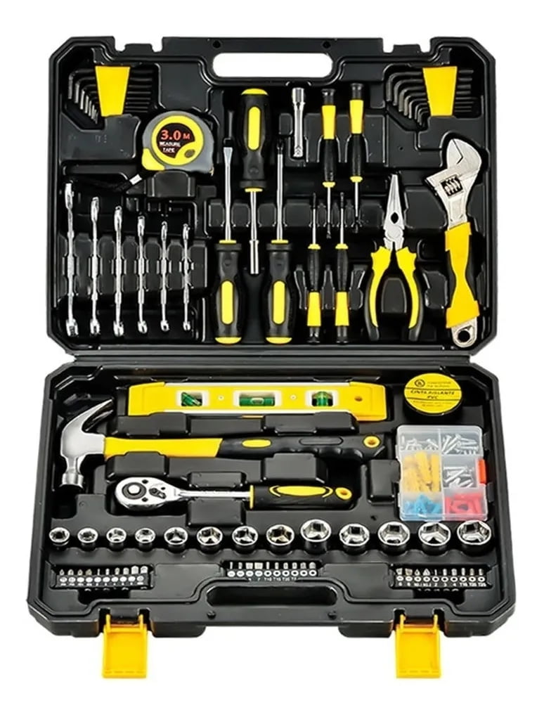 GOXAWEE Portable 108-Piece Compact Hand Tool Set for Home Repair and ...