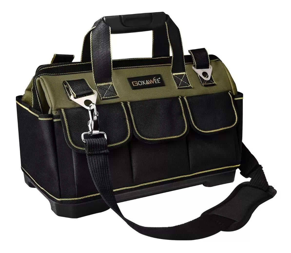 GOXAWEE Waterproof 17-Inch Tool Bag with 16 Pockets Durable Oxford Canvas - Walmart.com
