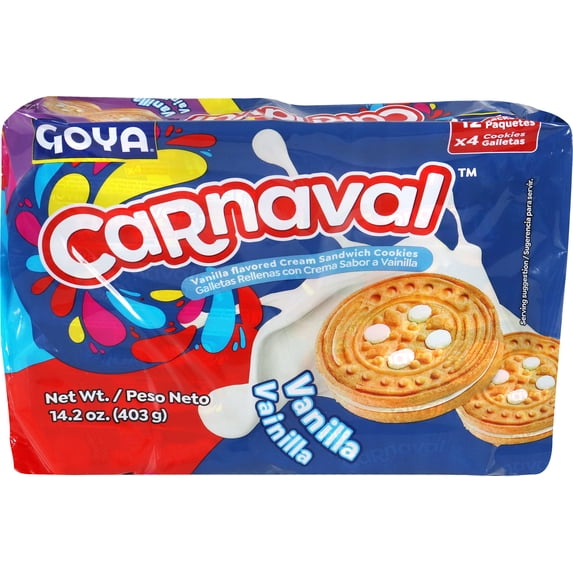 Goya Carnaval Vanilla Cookies, 14.2 oz crispy vanilla-infused cookies ...
