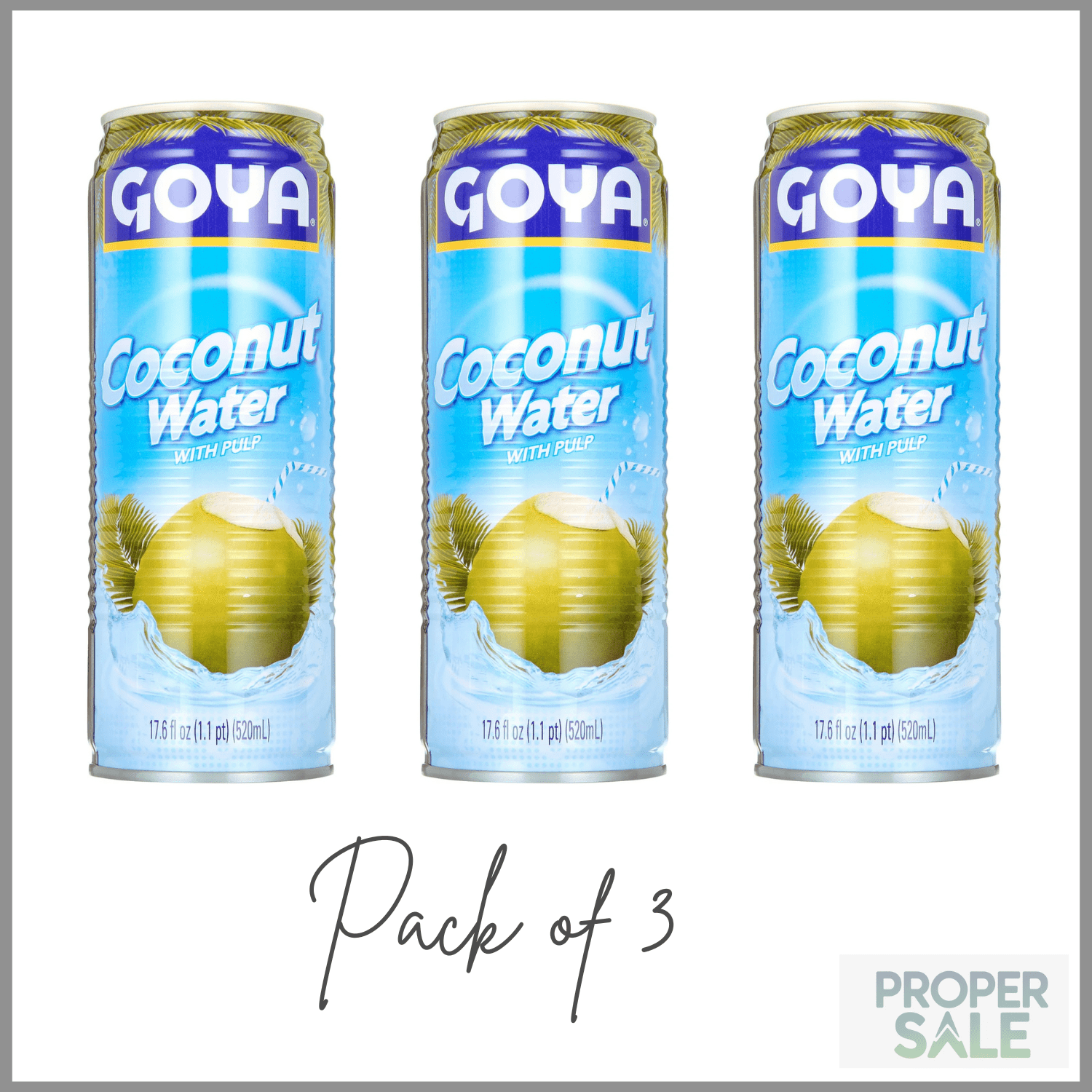 GOYA Coconut Water with Pulp, 17.6 fl oz ( PACK OF 3) - Walmart.com