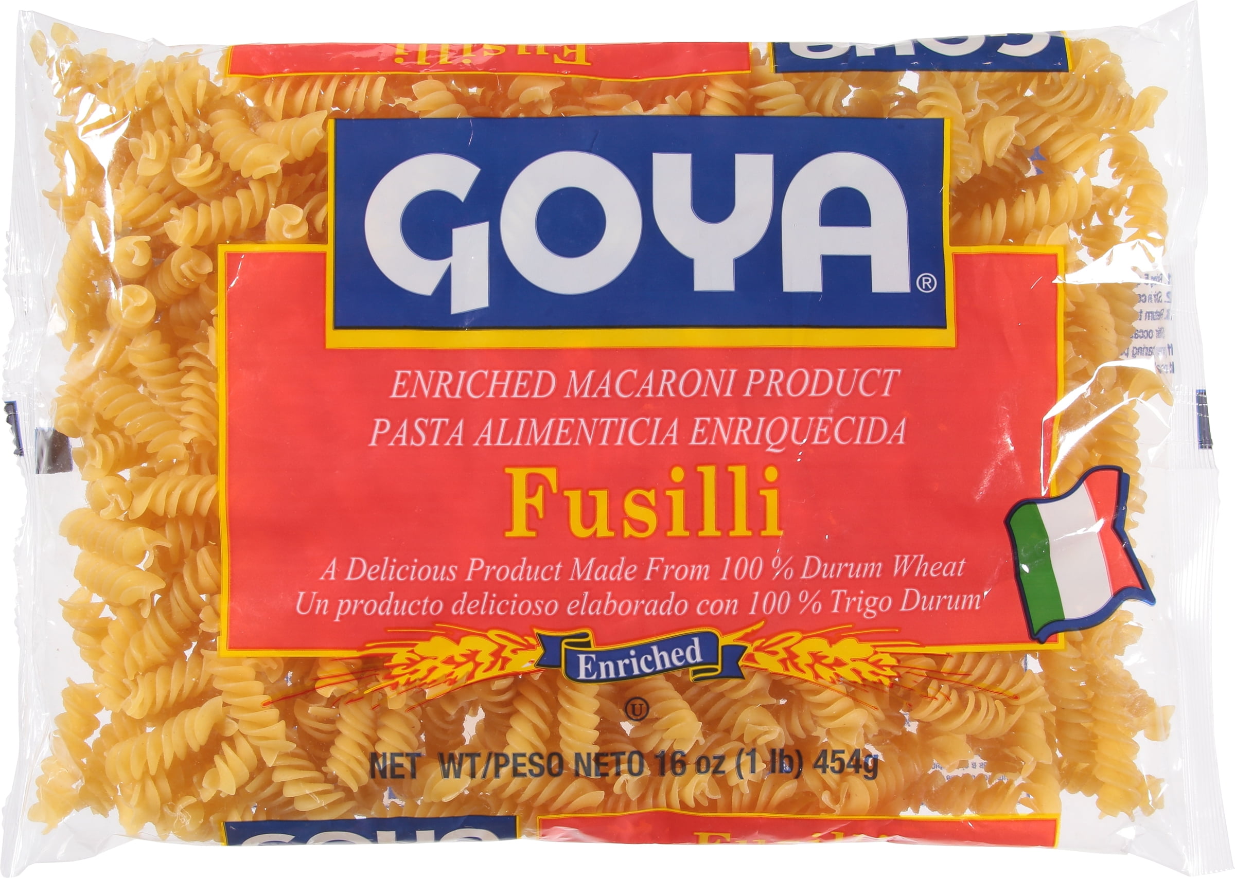 GOYA Fusilli Pasta, Enriched Macaroni, 100% Durum Wheat, 16 oz ...