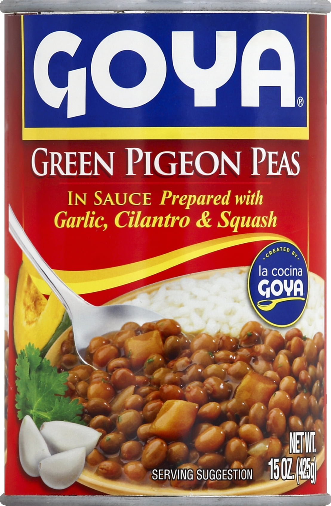 GOYA Green Pigeon Peas with Garlic, Cilantro & Squash, 15 oz - Walmart.com