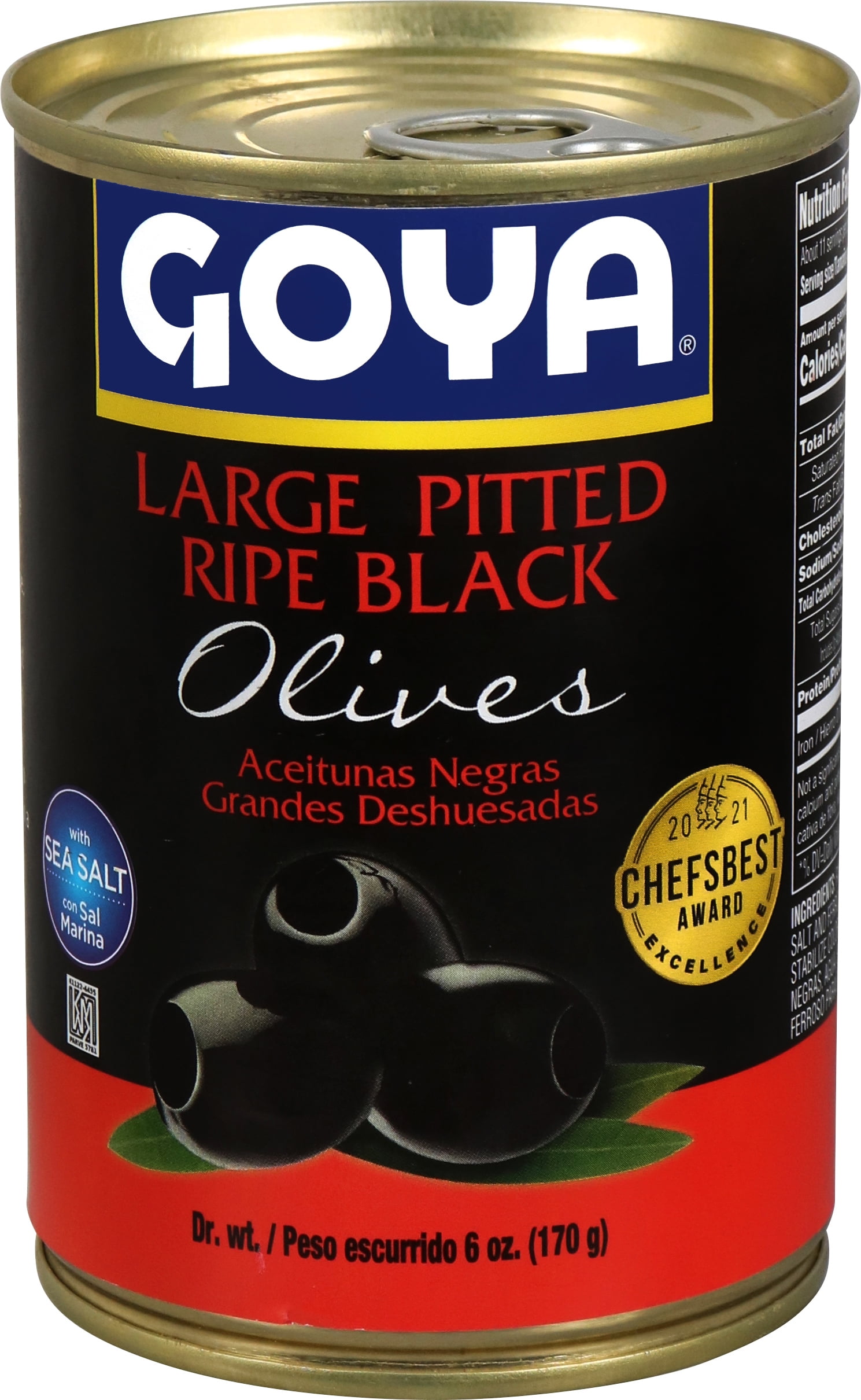 GOYA Large Pitted Ripe Black Olives 6 oz - Walmart.com
