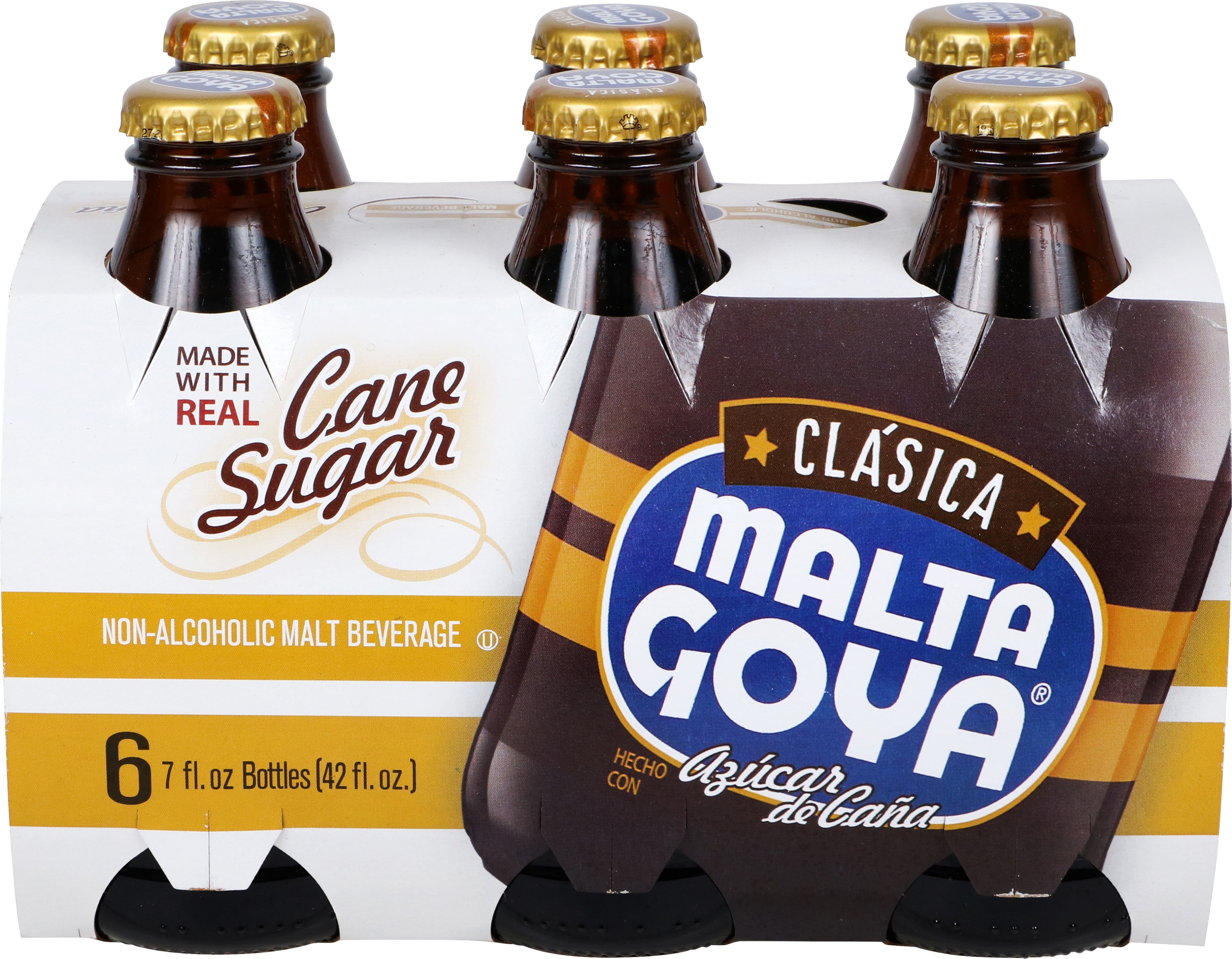 Goya Malta Clasica Cane Sugar Drink, 6pk, 7 oz Bottles - Walmart.com