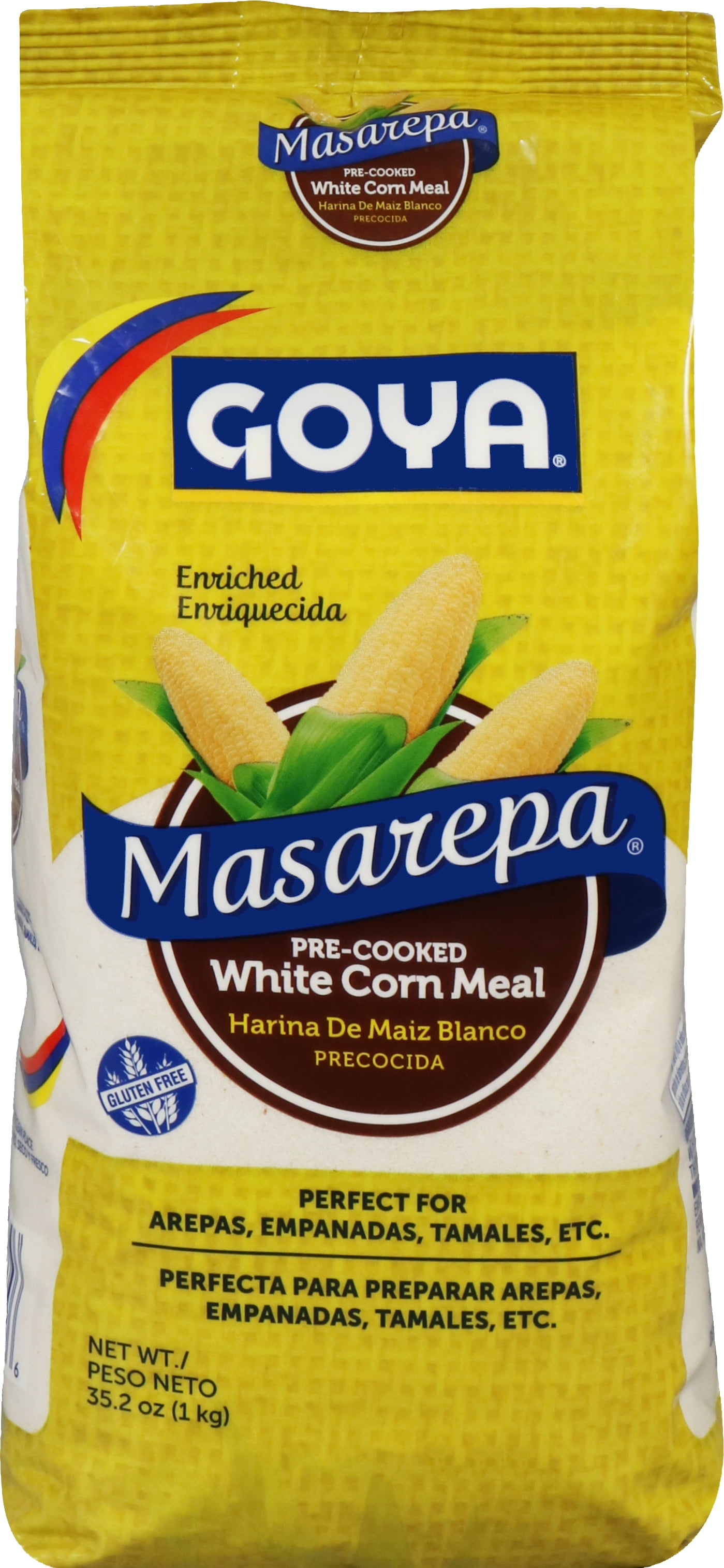 GOYA Fine Pre-Cooked White Corn Flour - Arepa Tamale - 35.20 Oz ...
