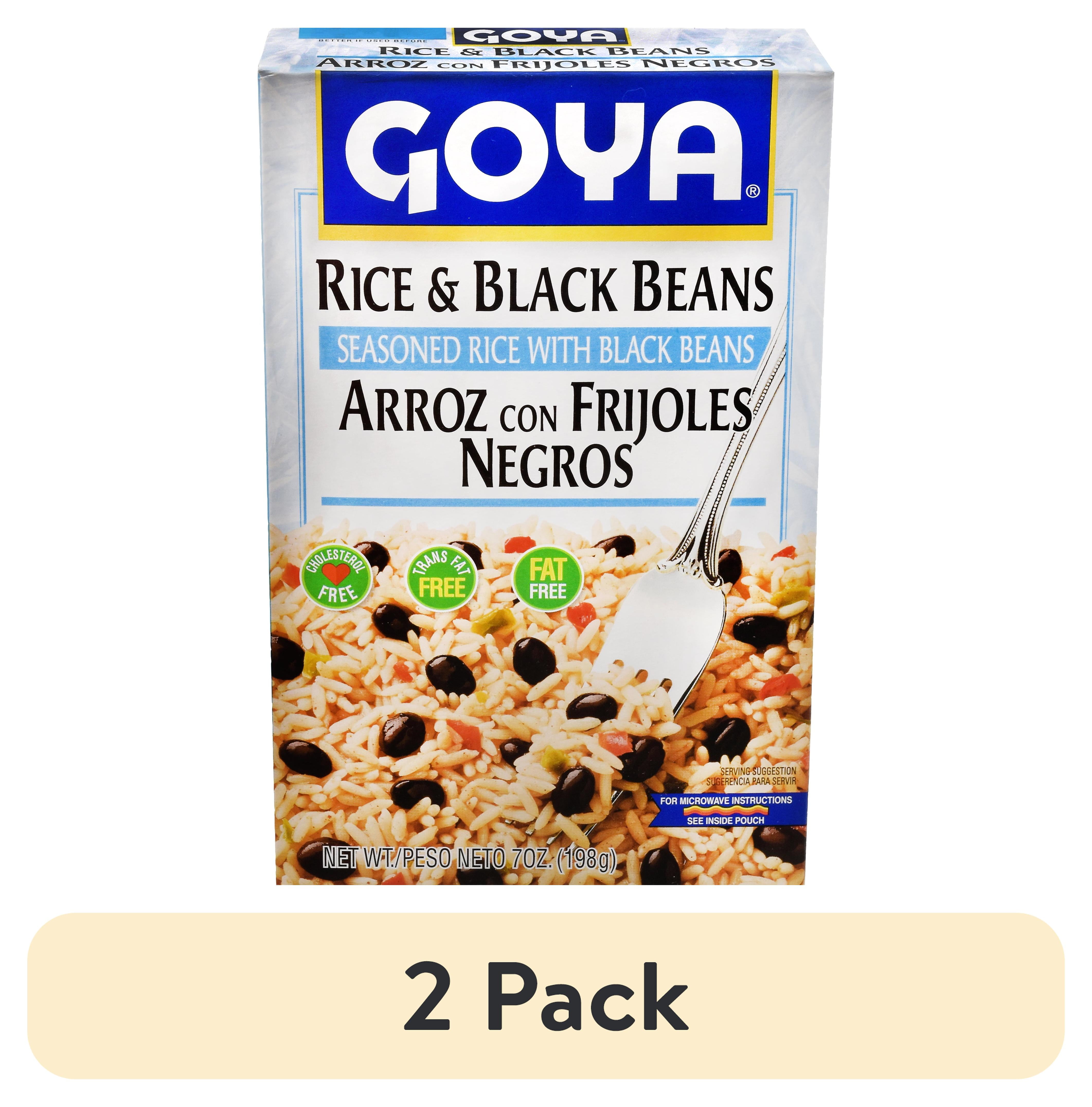 (2 pack) GOYA Rice & Black Beans Seasoned Rice 7 Oz - Walmart.com