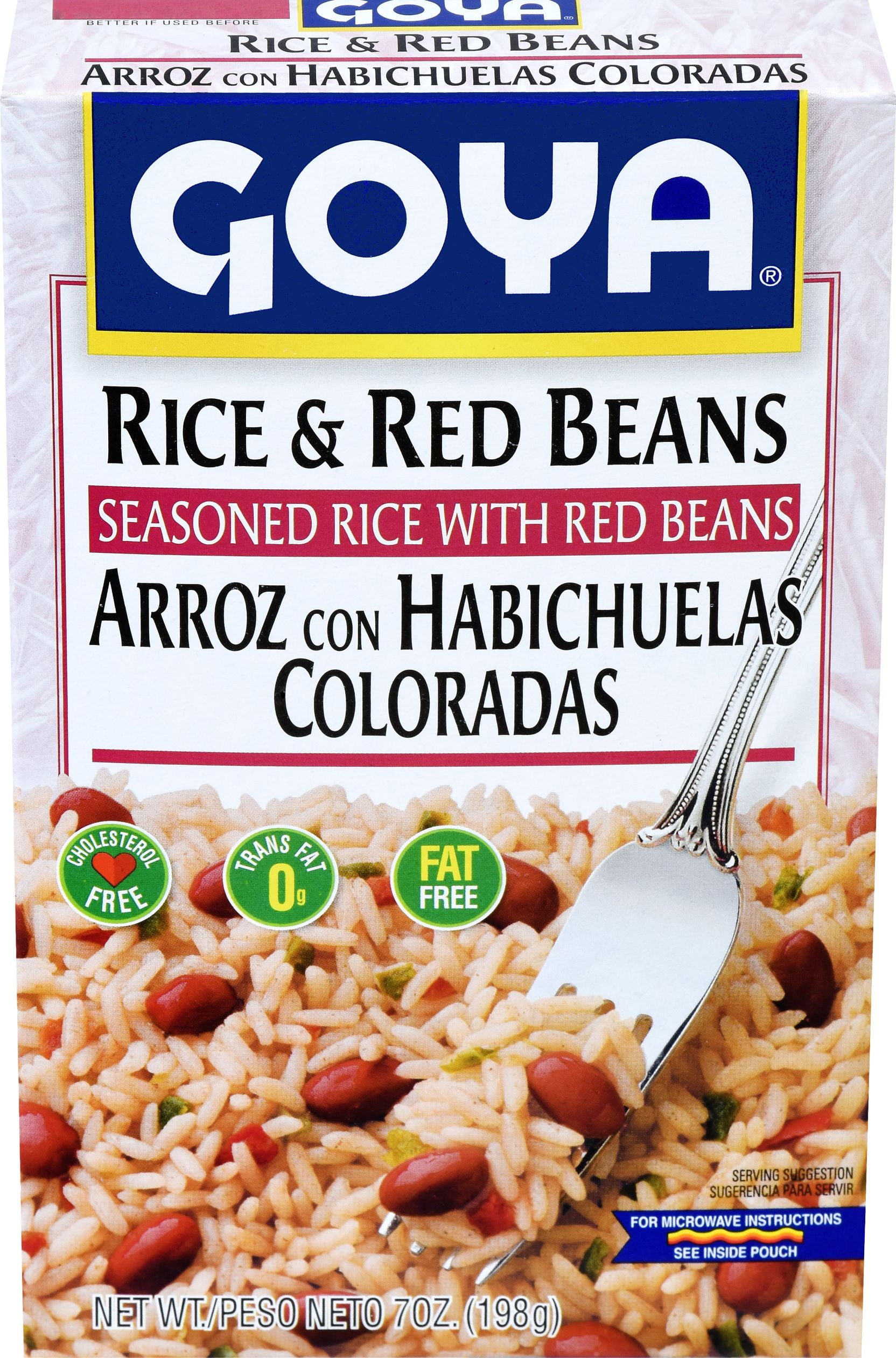 GOYA Rice and Red Beans Seasoned Rice 7 Oz with Long Grain Rice and Red ...