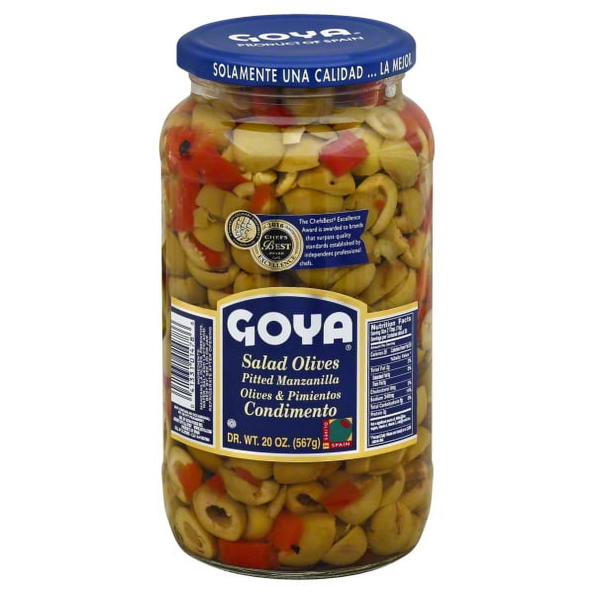GOYA Spanish Salad Olives, Pitted Manzanilla Olives & Pimientos ...