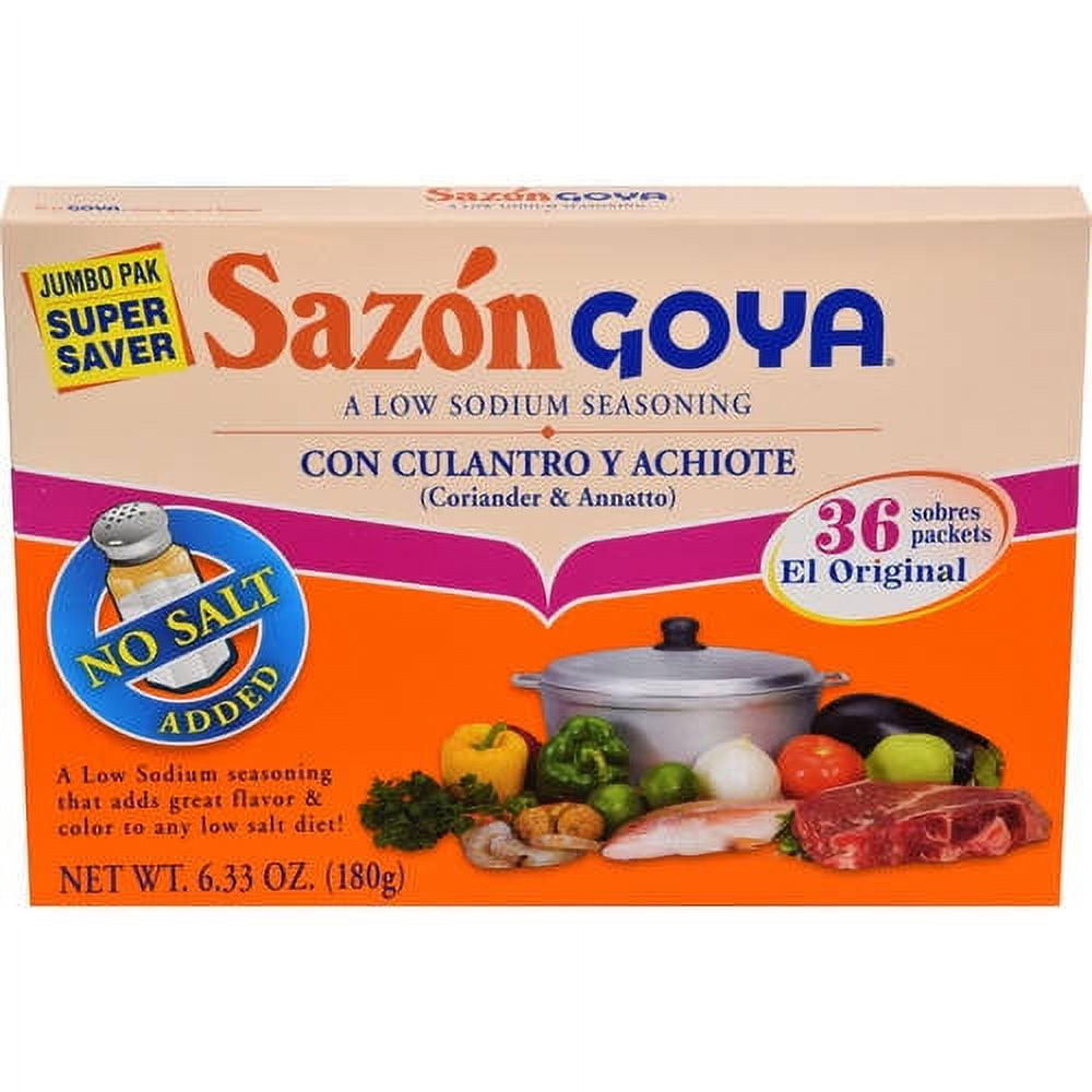 Sazon GOYA Coriander & Annatto Seasoning 6.33 oz - Flavor & Color ...