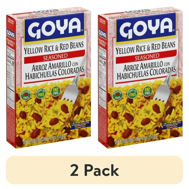 (2 pack) GOYA Yellow Rice & Red Beans Seasoned 7 oz - Walmart.com
