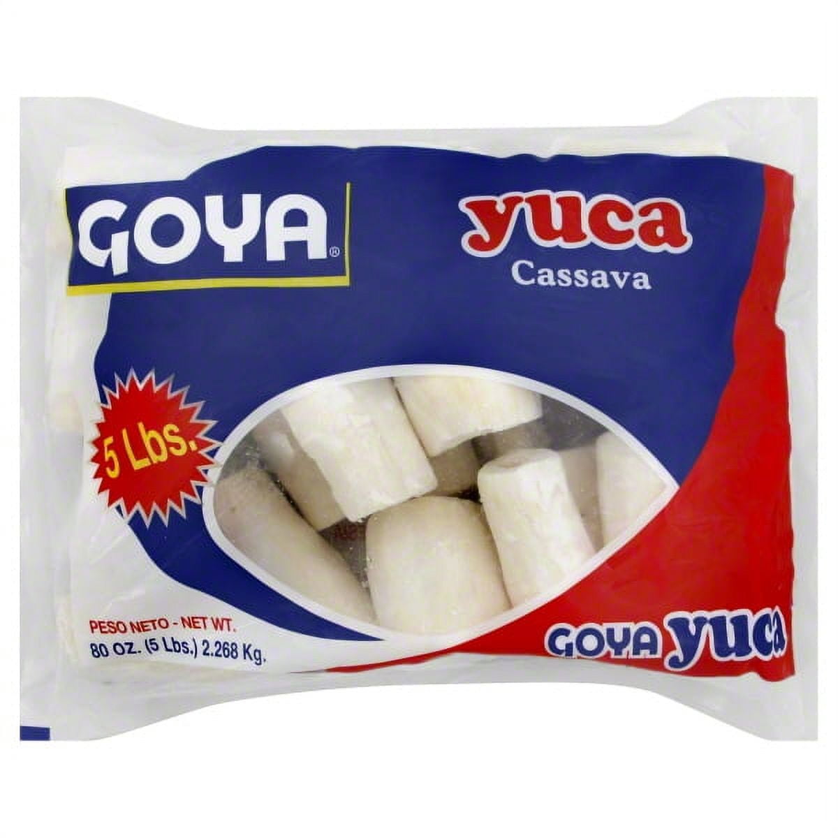 GOYA Yuca Cassava Root Vegetable 80 oz 5 lbs Frozen with Pre-Cut Pieces ...