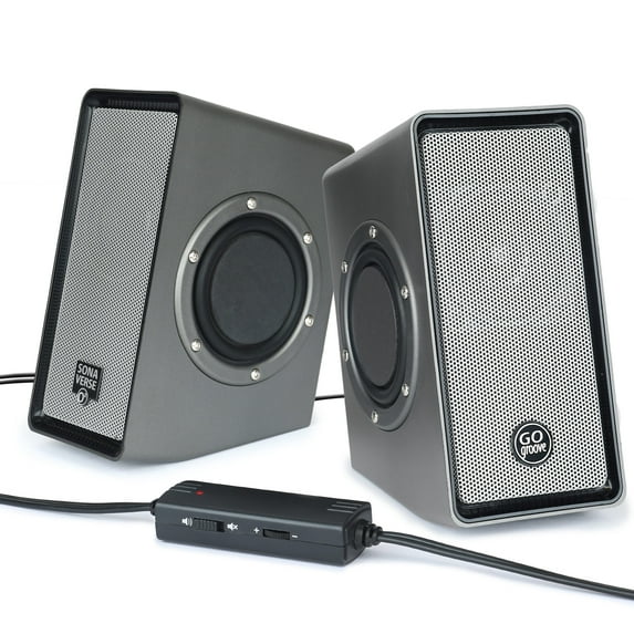 GOgroove SonaVERSE O2 USB Multimedia Stereo Speaker with Powered ...