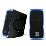 GOgroove SonaVERSE O2i LED Computer Speakers (Black) Small USB Powered ...