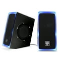GOgroove SonaVERSE O2i LED Computer Speakers (Black) Small USB Powered ...