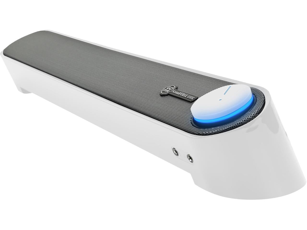 GOgroove SonaVERSE UBR Desktop Computer Sound Bar Speaker (White ...