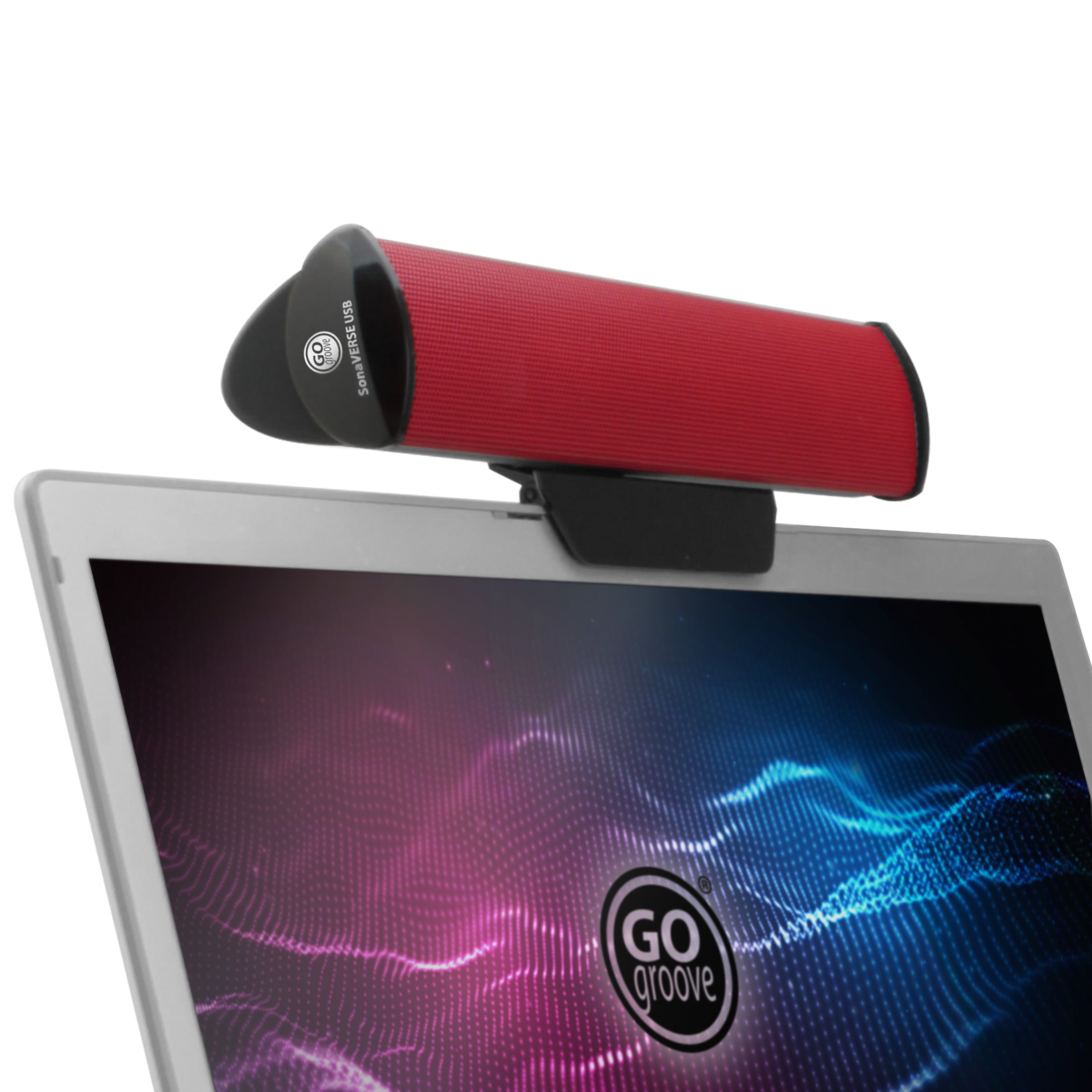 GOgroove USB Laptop Speaker Bar with 2 High Excursion Drivers , Clip-On ...