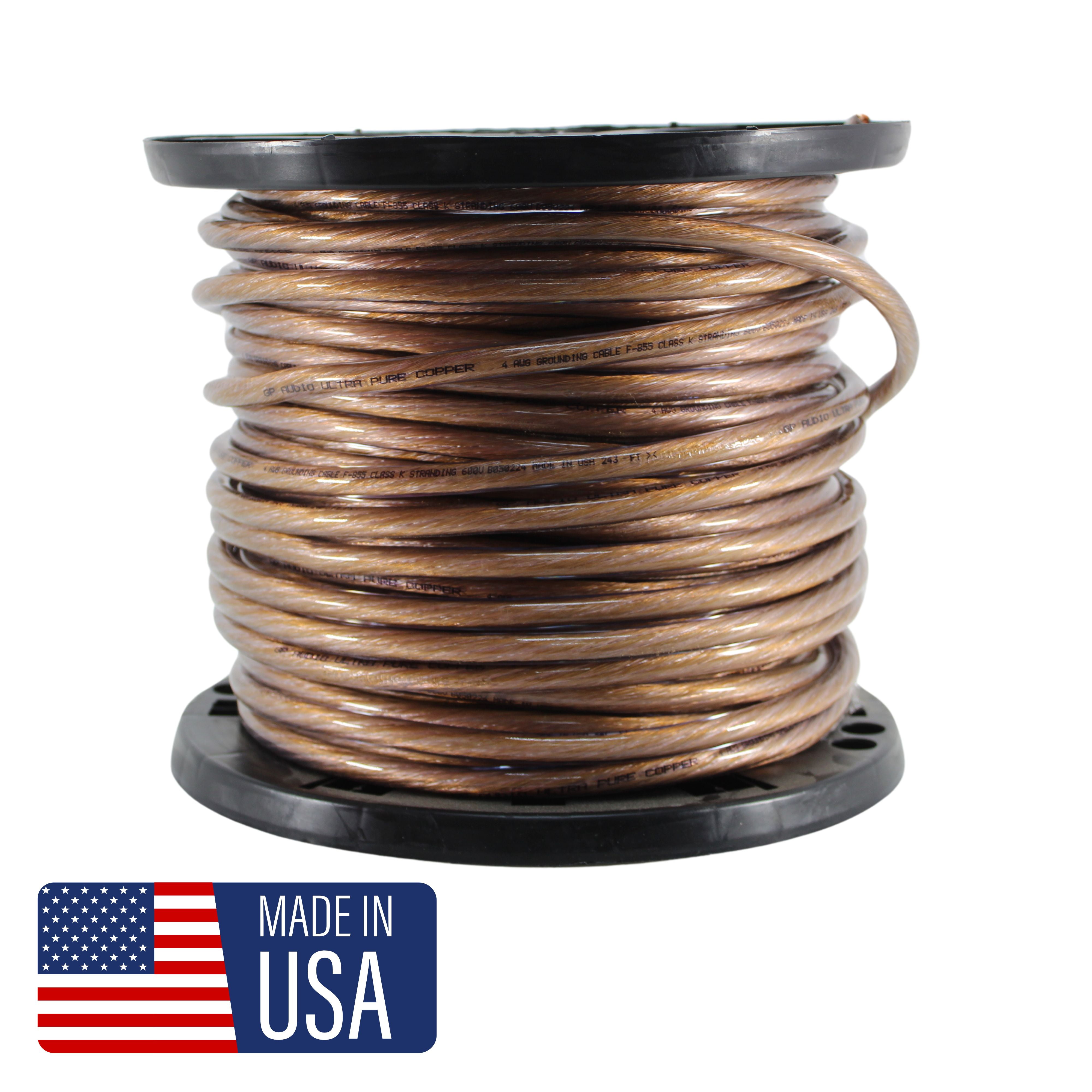 GP Car Audio True 4 AWG 100% OFC Pure Copper Power/Ground Wire Clear Lot (100 ft) - Walmart.com