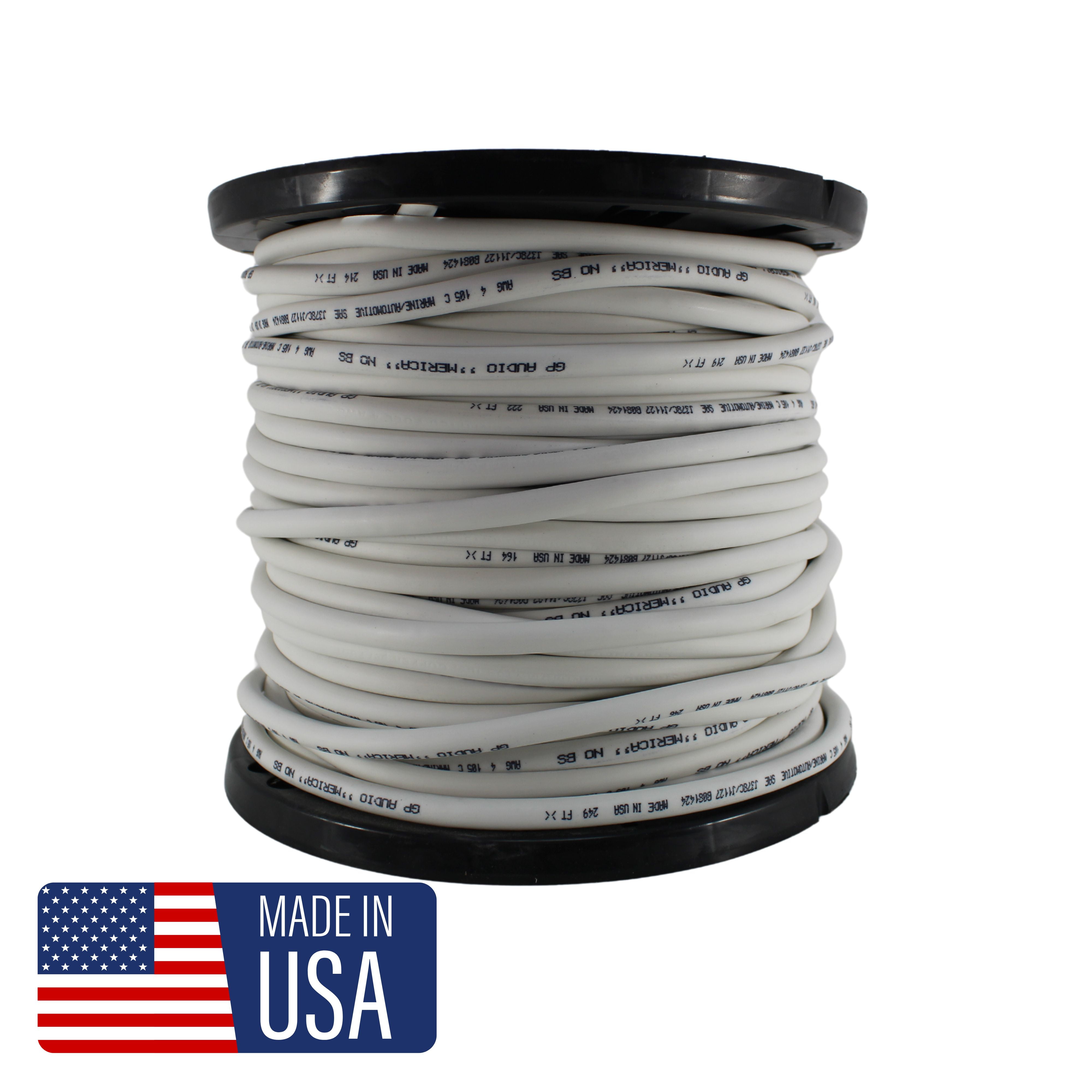 GP Car Audio True 4 AWG 100% OFC Pure Copper Power/Ground Wire White Lot (50 ft) - Walmart.com