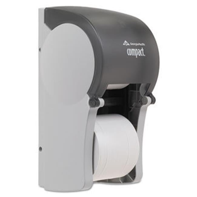 GP Compact Coreless Black Double Roll Tissue Dispenser - Black ...