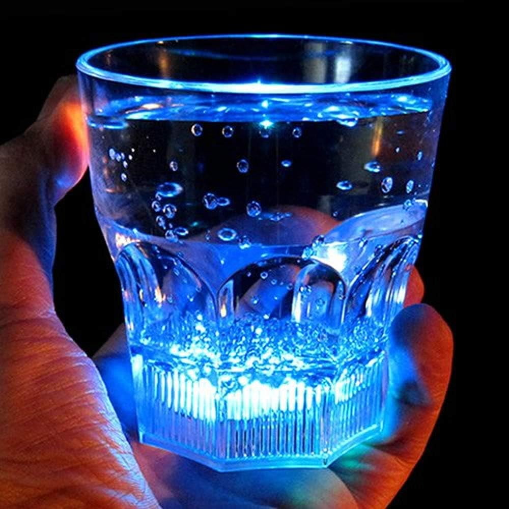 GP Glowproducts.com Light Up Rock Glasses (Set of 6) - 8 oz LED Light ...