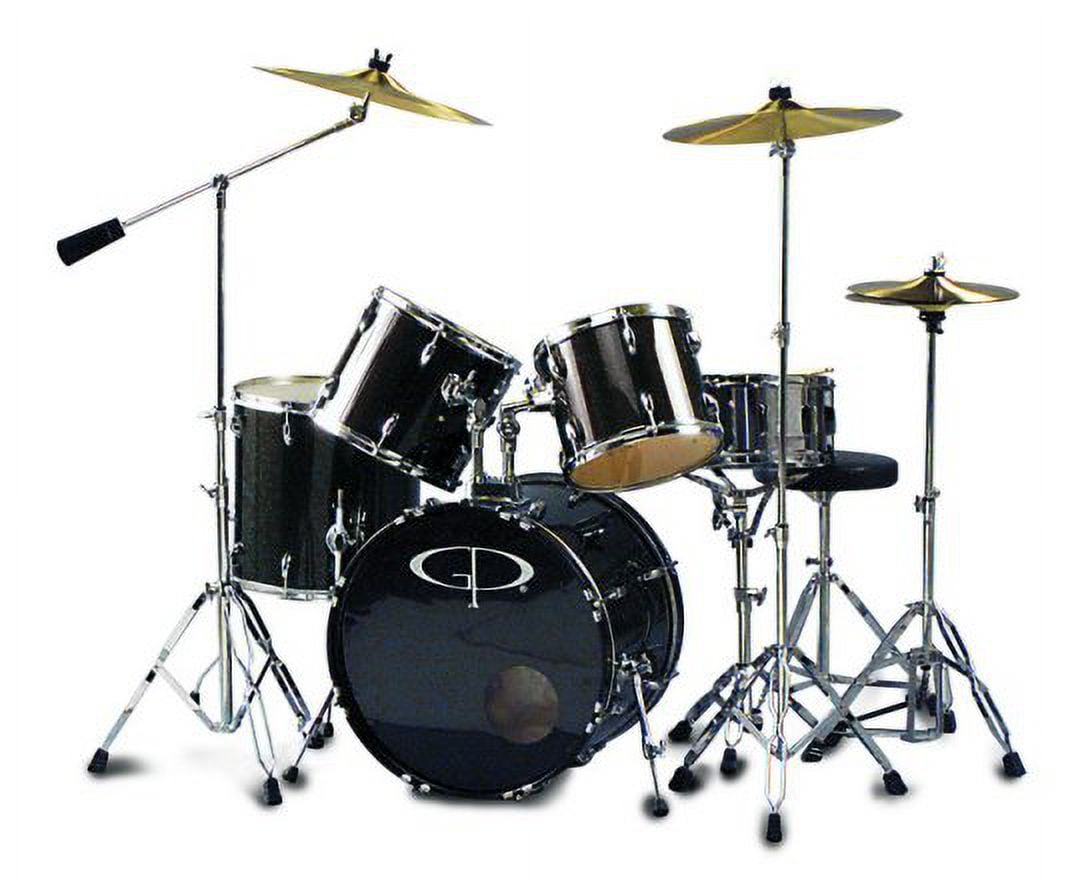 GP Percussion "Studio" 5 Piece Full Size Drum Set - Walmart.com