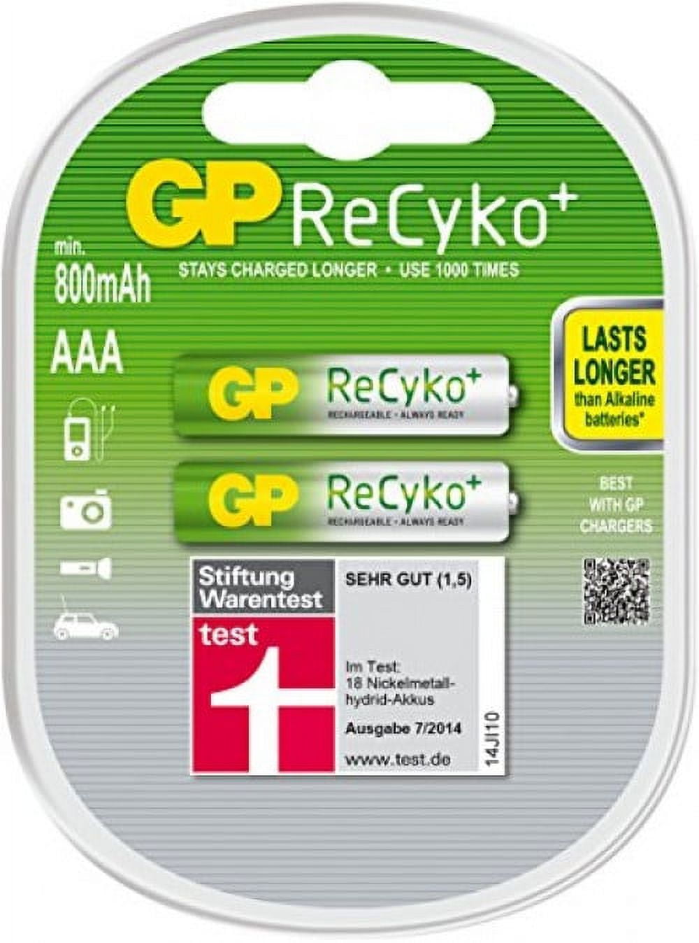 GP ReCyko Rechargeble AAA 800mAh Battery () - Walmart Business Supplies