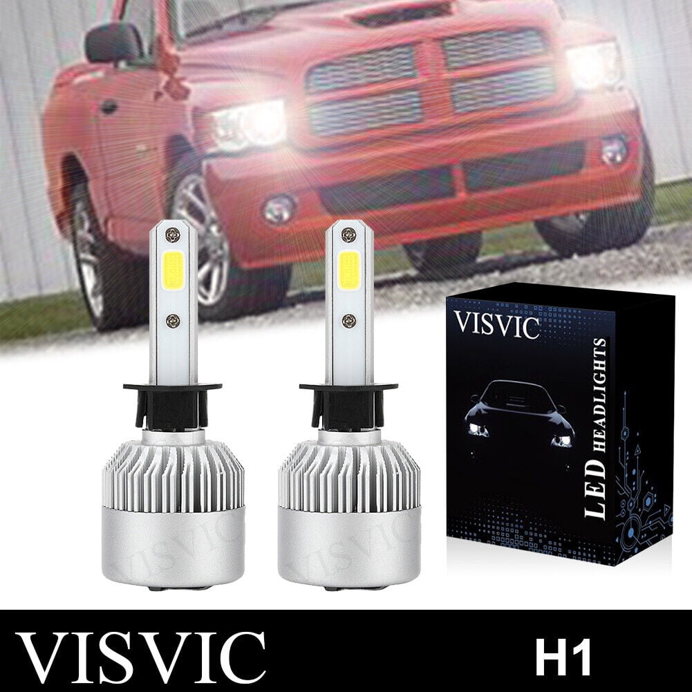 GP Short Base LED Headlight Fog DRL 6000K White Fan 2 Bulbs H1 ...