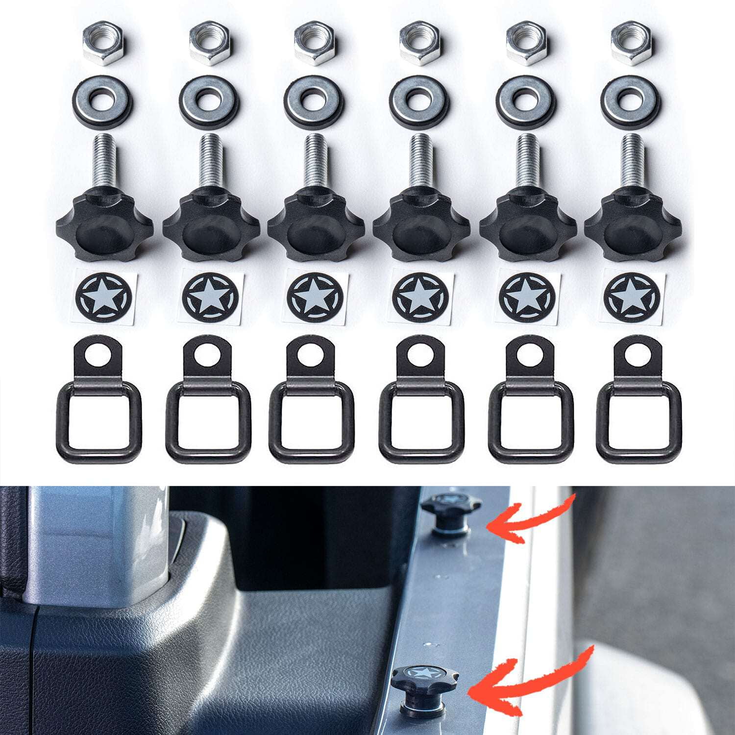 GP-Star Hardtop/ Cover Quick-release Thumbscrew Set - Walmart.com