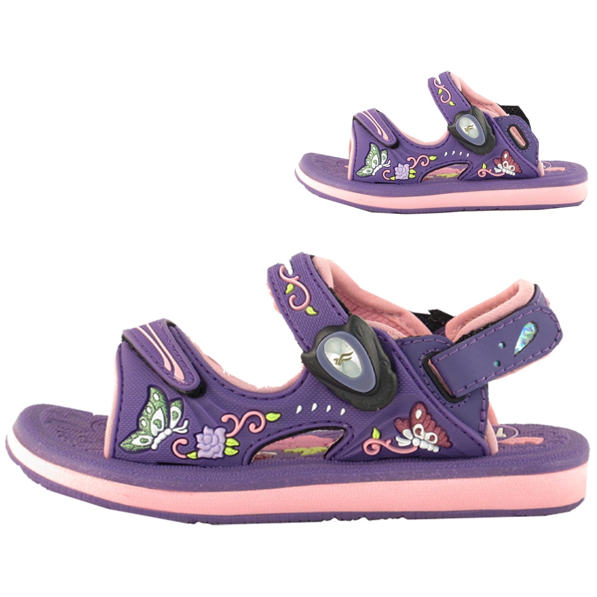 GP9175B Kids "SNAP LOCK" Water Sandals, 7605 Purple Butterfly, EU27 ...