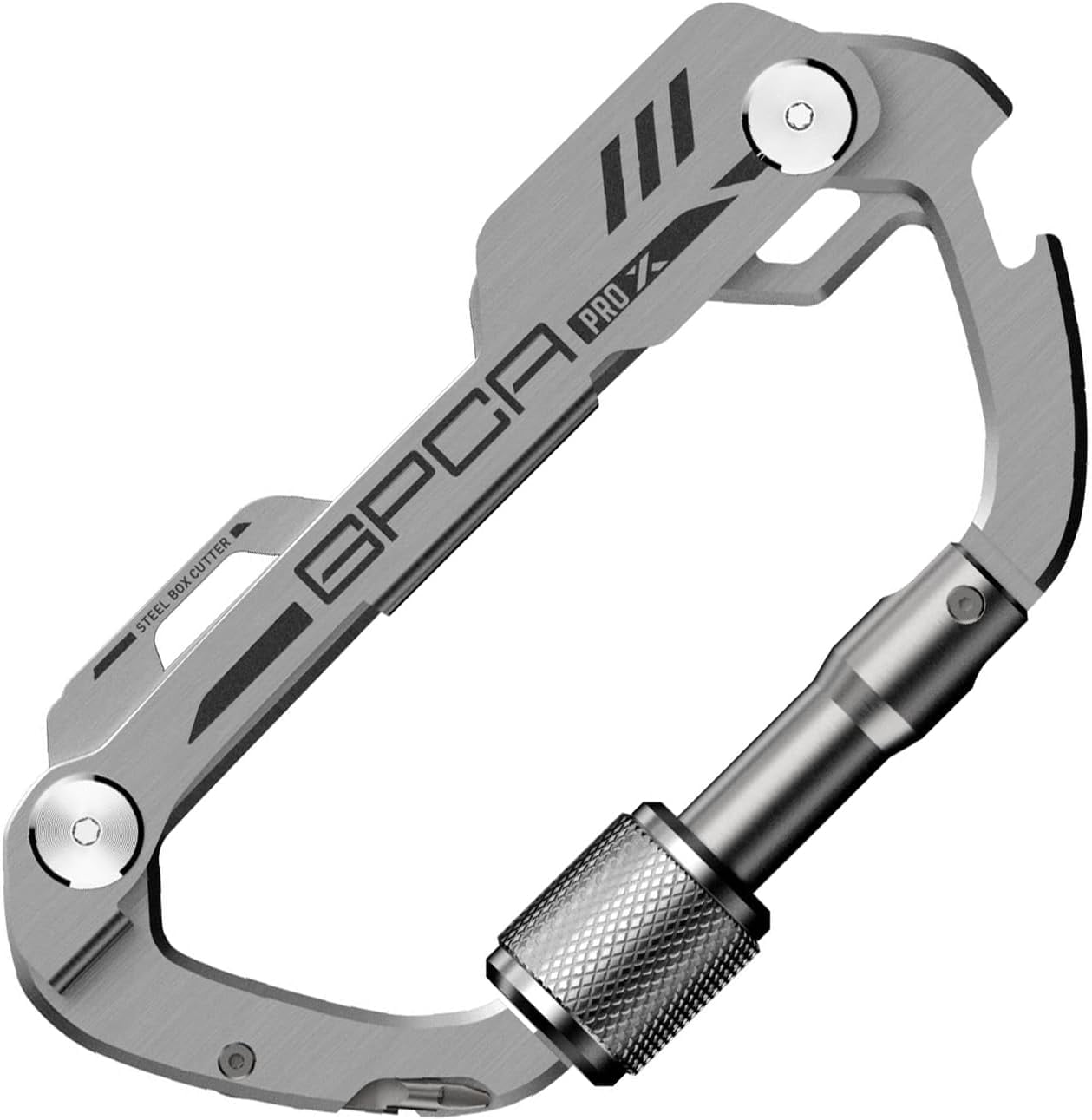 GPCA Carabiner PRO X Key – Multi-Tool Organizer, Carabiner with Key Holder, Bottle Opener, Box ...