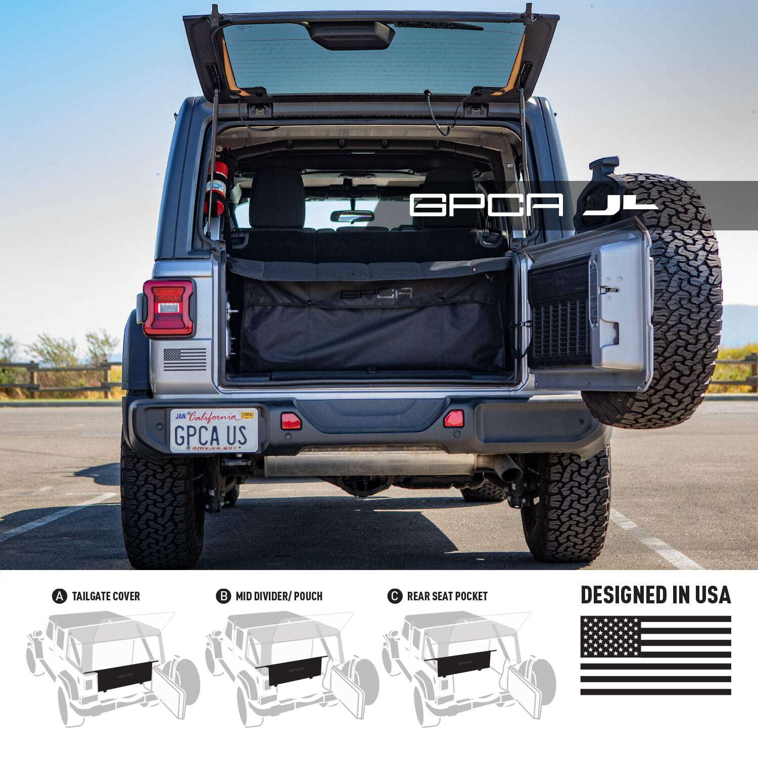 GPCA Jeep Wrangler JL 4DR Cargo Cover LITE - Walmart.com