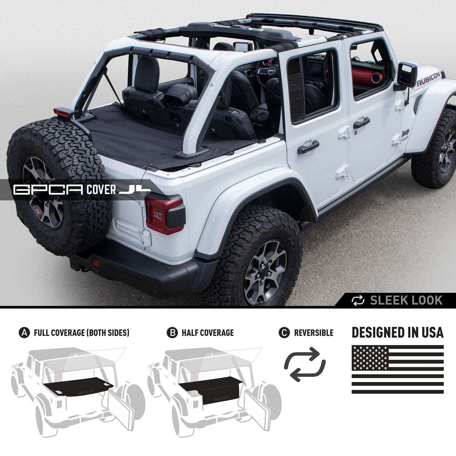 GPCA Jeep Wrangler JL 4DR Cargo Cover PRO - Walmart.com