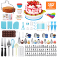GPED Cake Decorating Kit, 352 Pcs Cake Baking Supplies W/ 48 Round ...