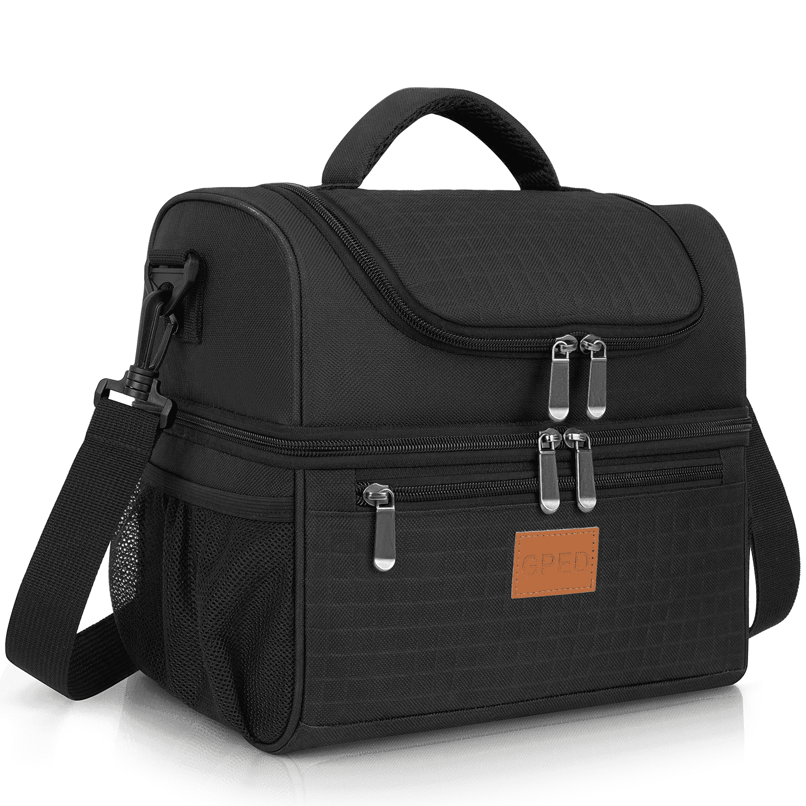 GPED Insulated Lunch Bag for Women & Men, 17L Expandable Double Deck ...