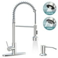 GPED Kitchen Faucet, Kitchen Sink Faucet with Soap Dispenser & Pull ...