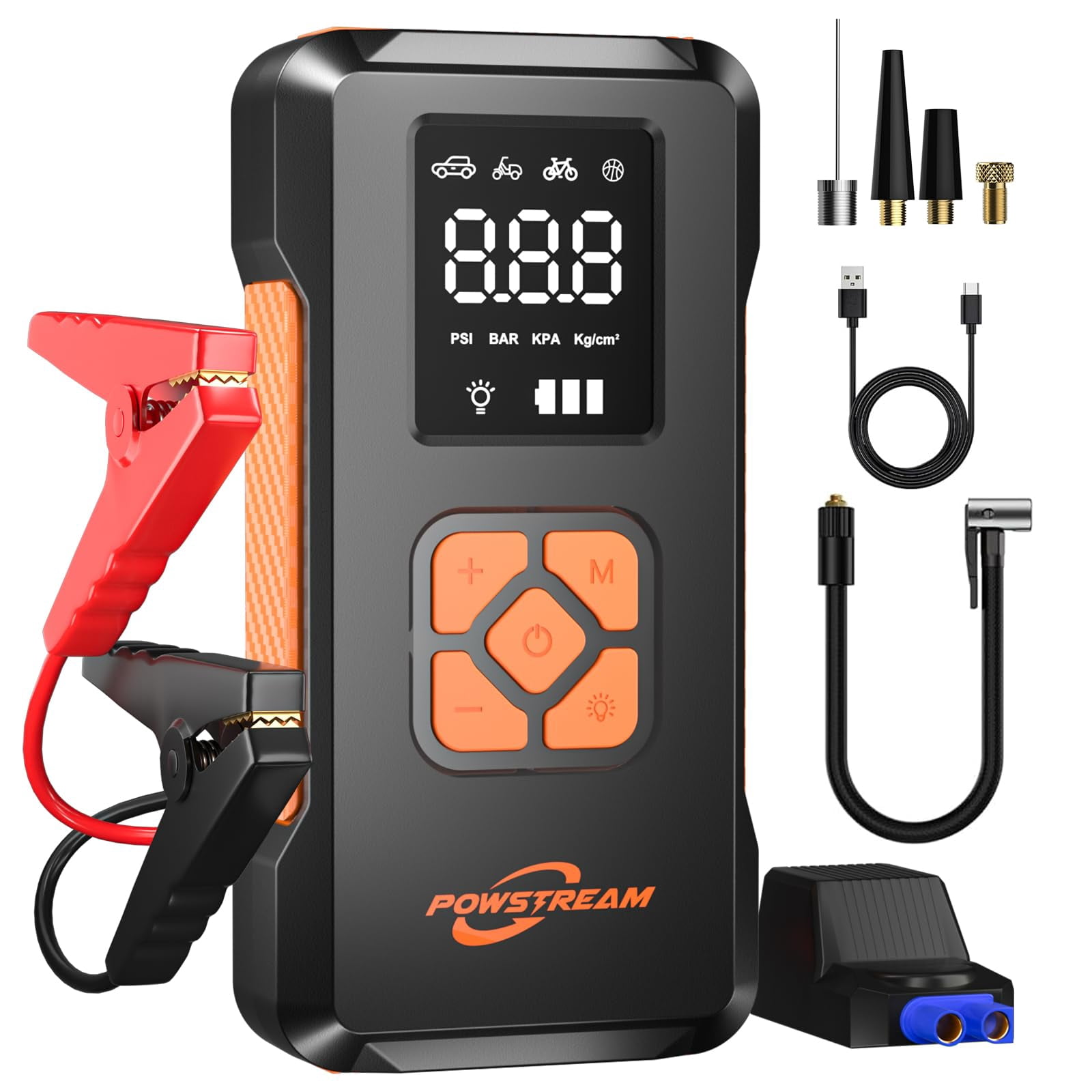 GPED Portable Car Jump Starter with Air Compressor, 3500A Car Battery ...