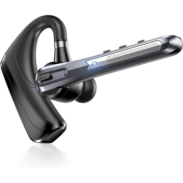 GPEESTRAC Bluetooth Headset, Single-Ear Wireless Earpiece with Dual-Mic ...