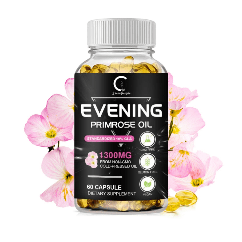 GPGP GreenPeople Evening Primrose Oil Softgels 1300mg - Promotes Skin ...