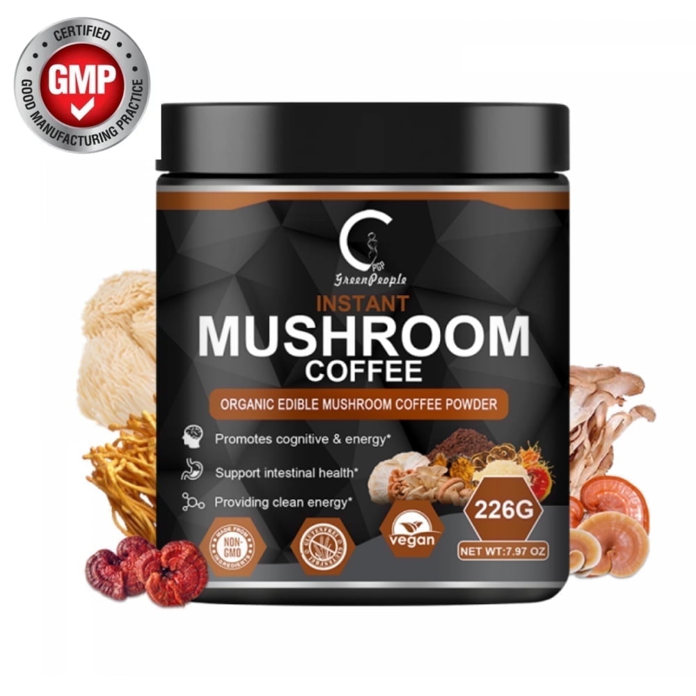 GPGP Mushroom Coffee,Mushroom Supplement, Lions Mane Mushroom Powder ...