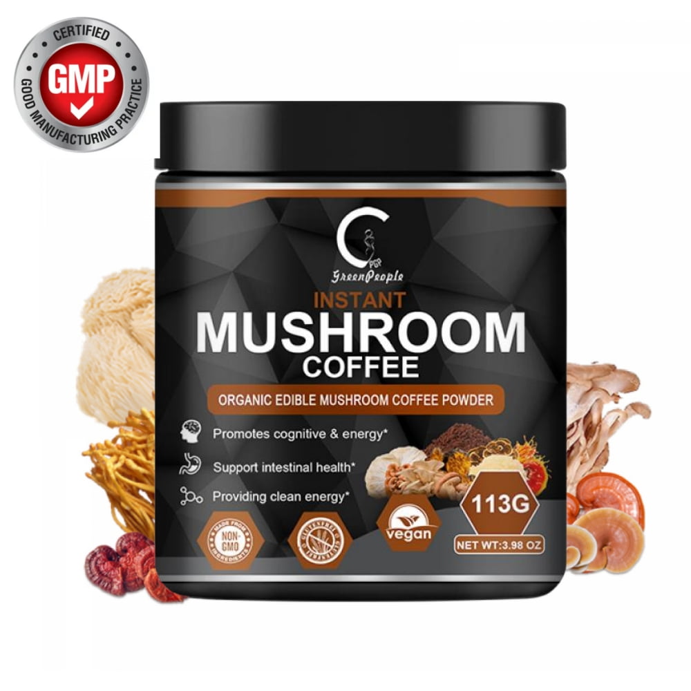 GPGP Blend Mushroom Coffee, Lions Mane, Reishi, Chaga, Cordyceps ...
