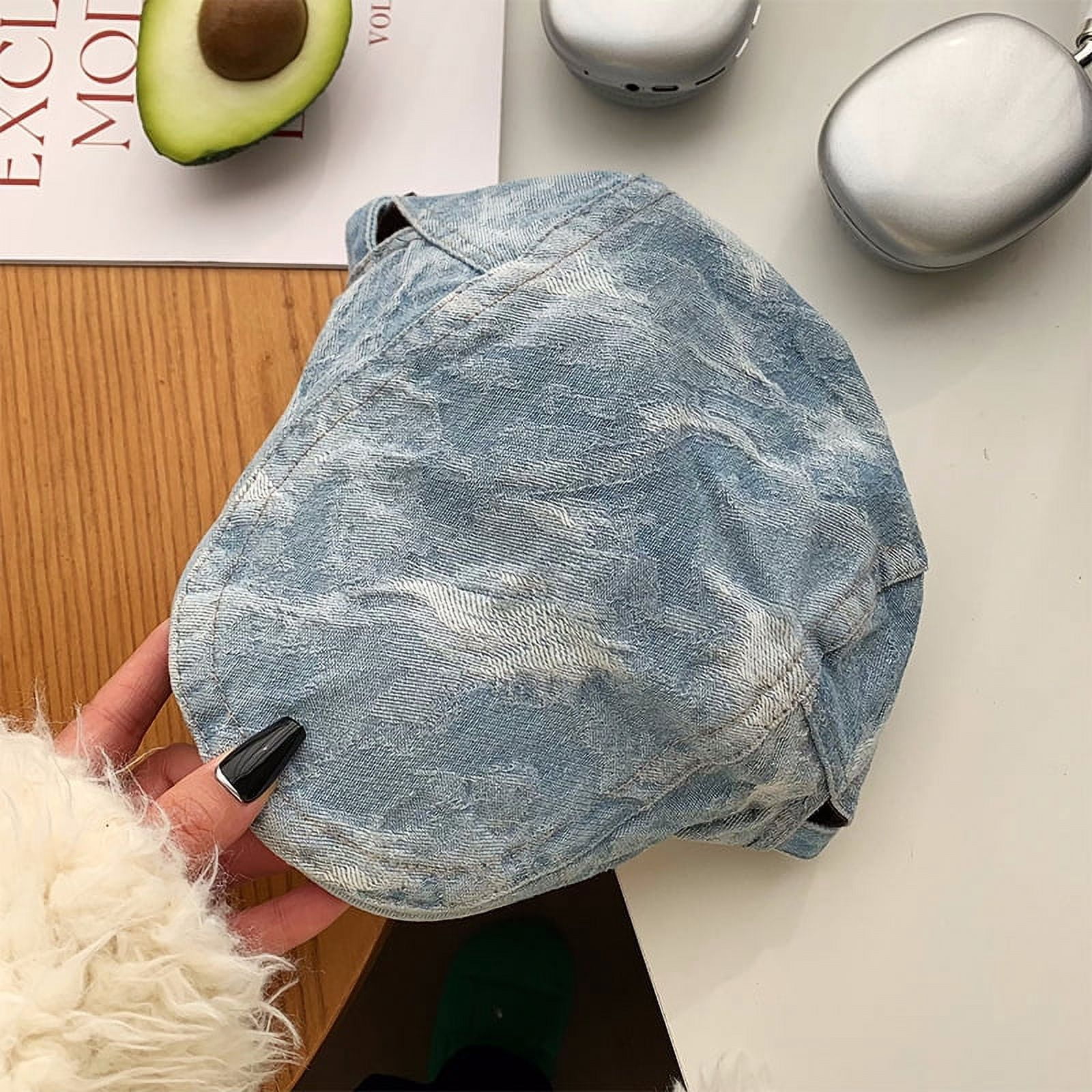GPHOMRYYY Japanese Style Ancient Tie Dye Denim Forward Hat, Female ...