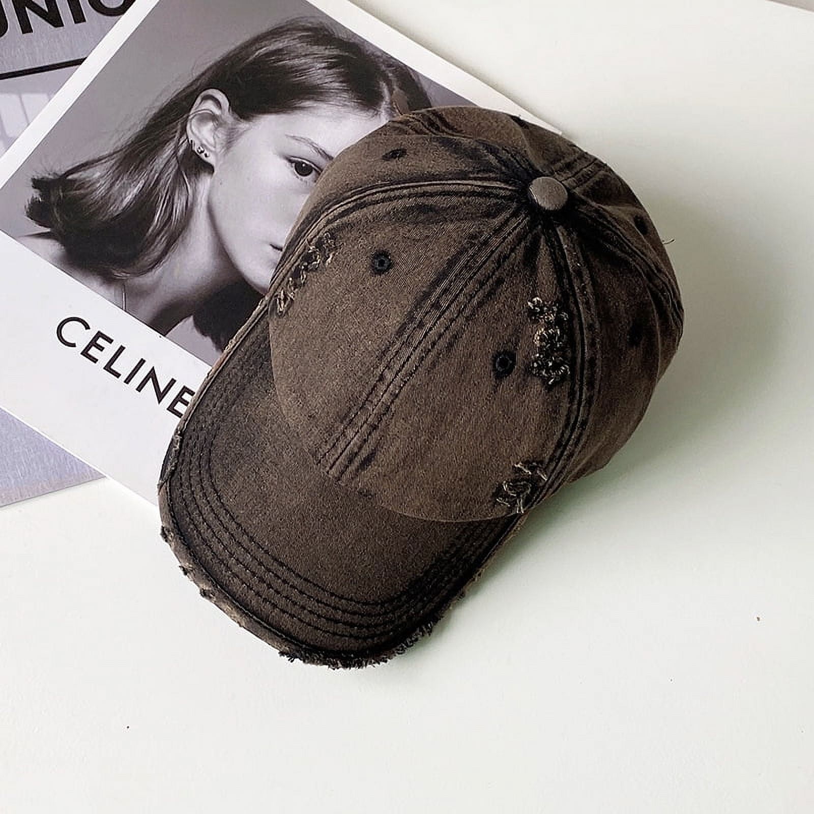 GPHOMRYYY Korean Version Of Washed And Worn-Out Duckbill Caps For Women ...