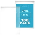 GPI 14” x 20” Reclosable Ziplock Bag 2 Mil Jumbo Clear Zipper Bags for ...