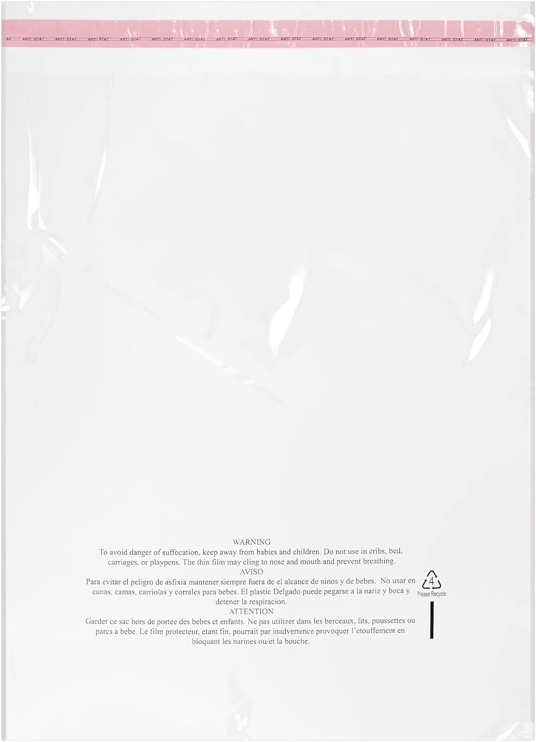 GPI 16” x 19” Clear Plastic Bags Self-Seal Polybags with Adhesive Strip ...