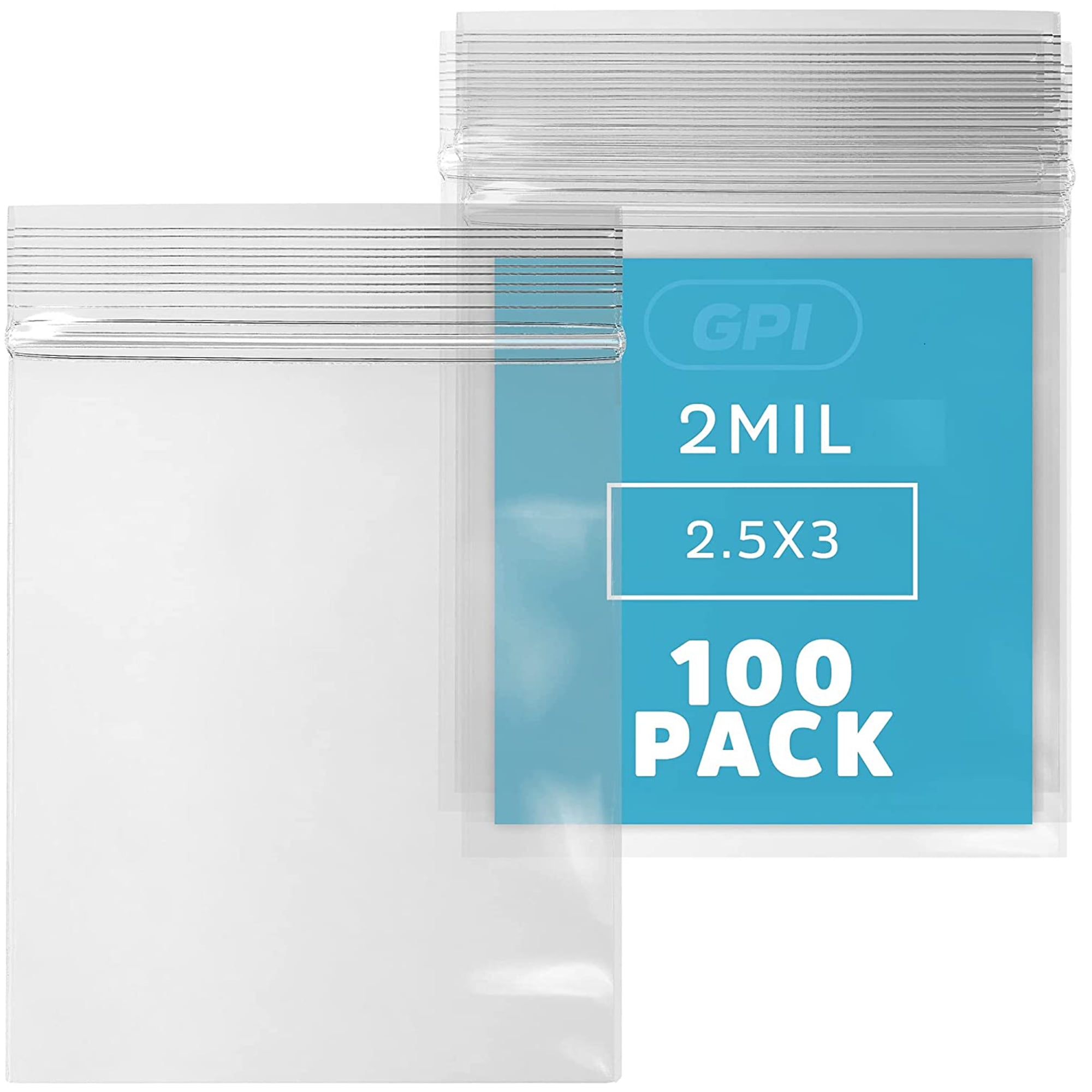 GPI 2.5” x 3” Mini Resealable Ziplock Plastic Bag for Jewelry & Small ...